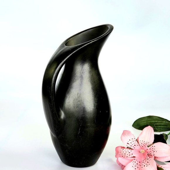 Accents | Vintage Ceramic Glossy Black Pitcher Shaped Vase Japan 7 14 ...